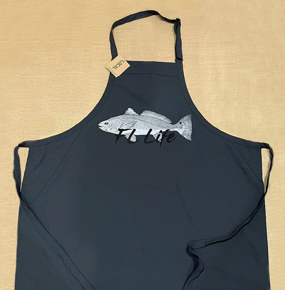 FL Life Redfish - Adjustable Chef Apron – Local Wearables